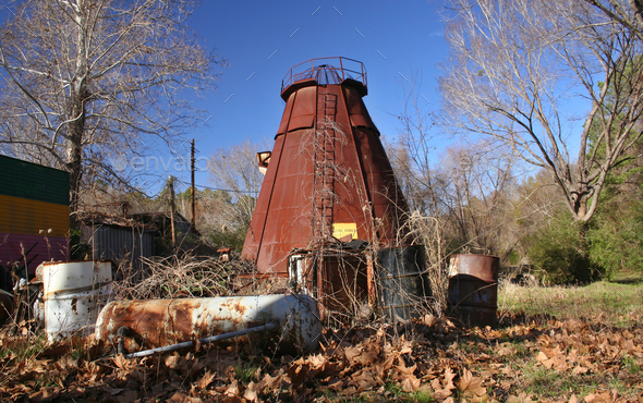 Old Refuse Burner With Garbage Ready To Burn Stock Photo by wirestock