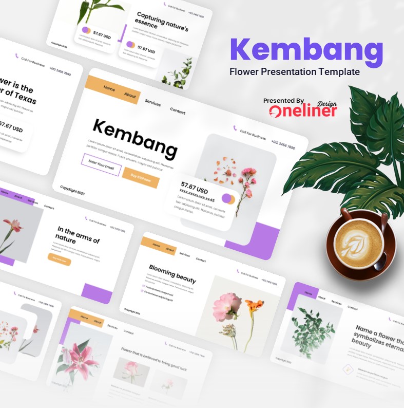 Kembang - Flower Shop and Garden Keynote Template, Presentation Templates