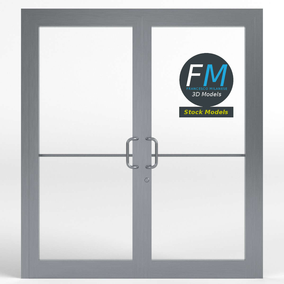 Double storefront glass door by FrancescoMilanese85 | 3DOcean