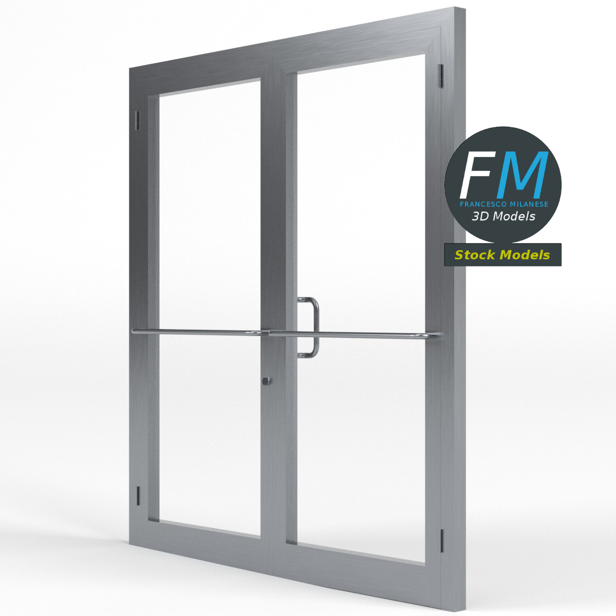 Double storefront glass door by FrancescoMilanese85 | 3DOcean