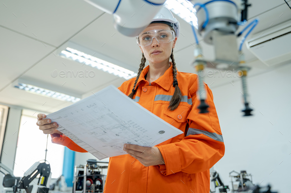 Professional Engineer are inspection Robot arm,Testing Robot Arm at Lab ...