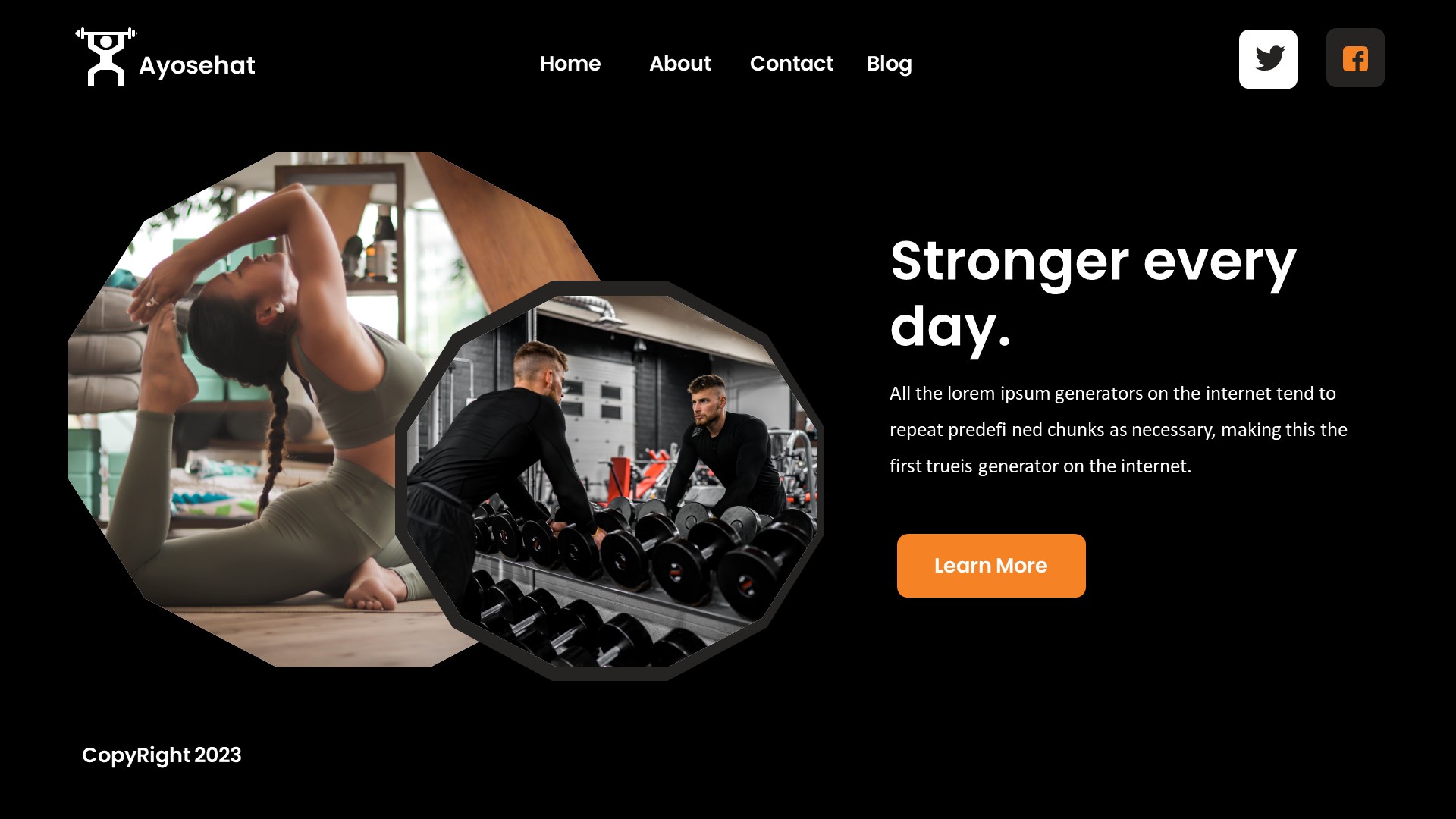 Ayosehat - Gym and Fitness Google Slides Template, Presentation Templates