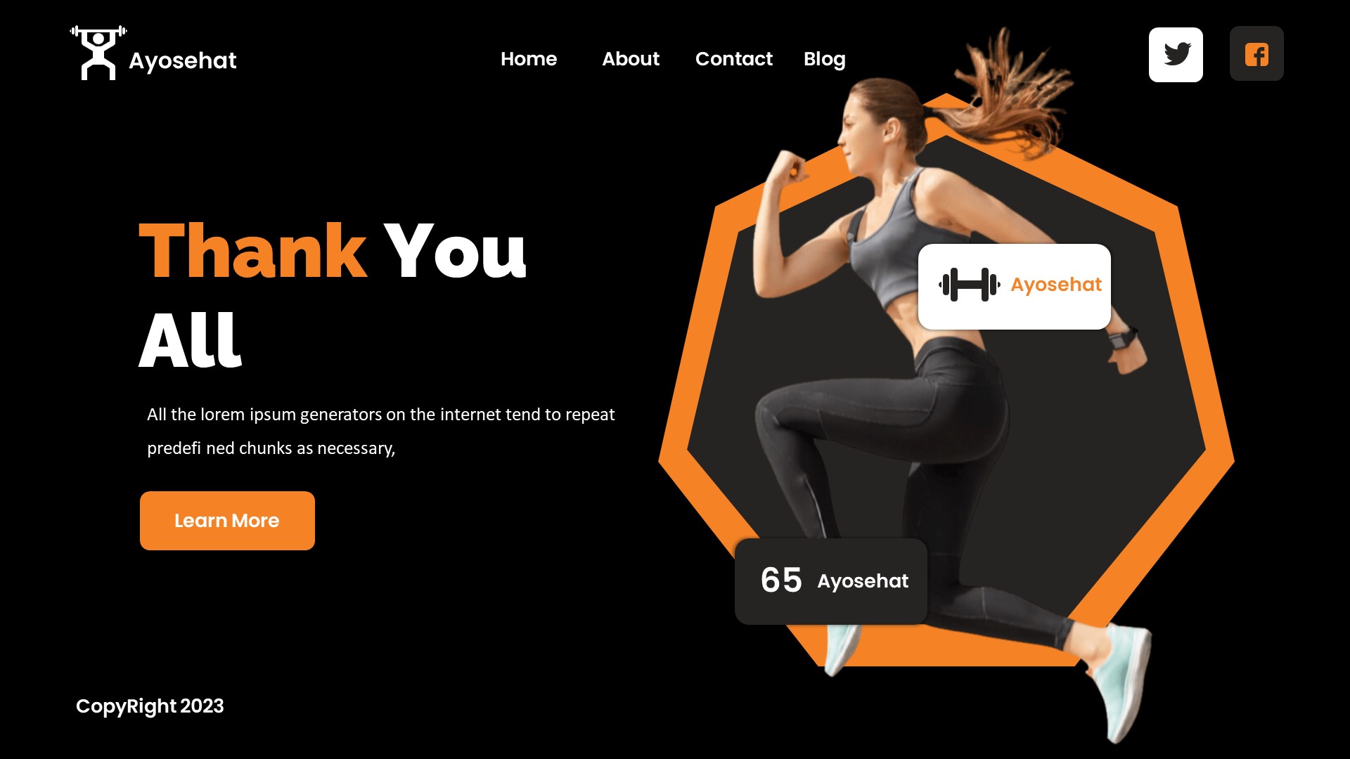Ayosehat - Gym and Fitness Google Slides Template, Presentation Templates