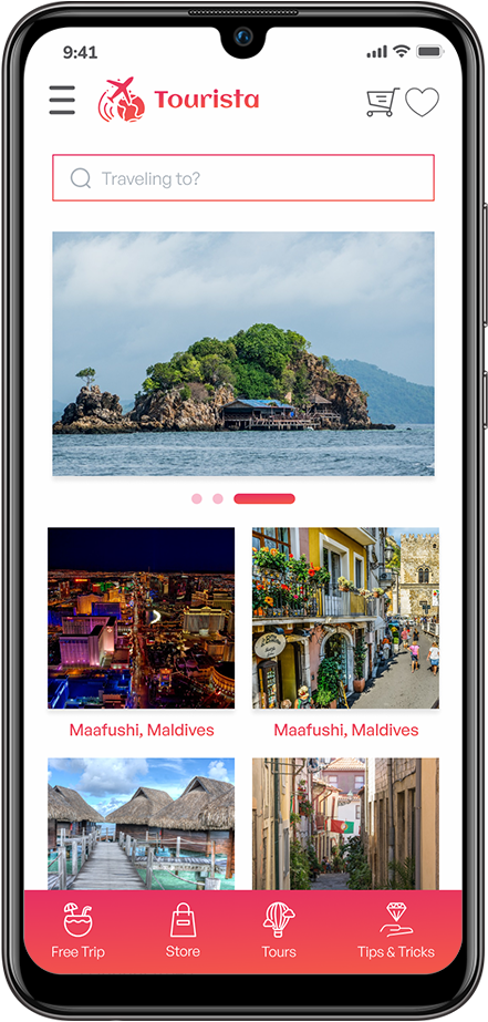 Tourista - Holiday & Tours | React Native | Travel App Template by Weebly_Design_Studio