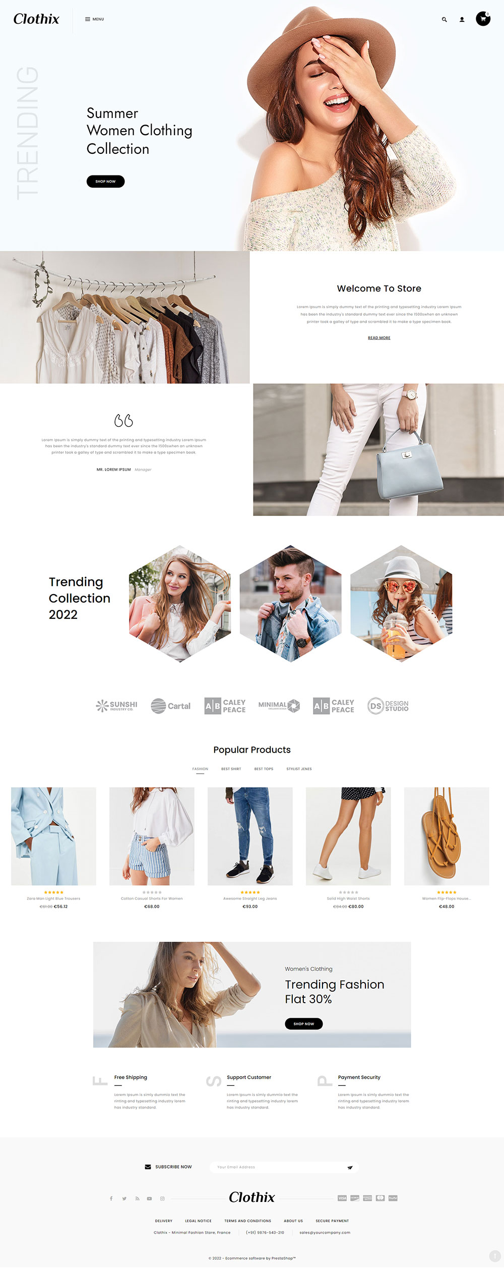 Clothix - Minimal Fashion Store Prestashop 1.7 & 8.x Responsive Theme ...