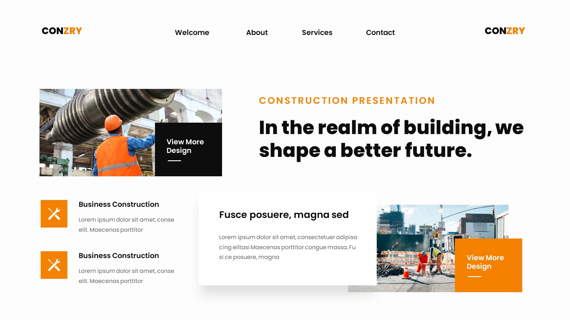 Conzry - Construction & Building Google Slides Template by Enative