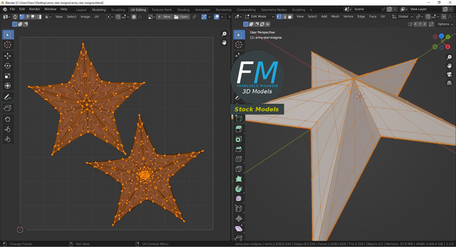 Army star insignia by FrancescoMilanese85 | 3DOcean