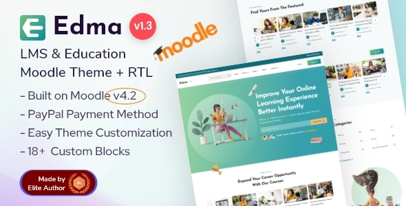 Edma - Moodle 4+ LMS Education Theme by EnvyTheme | ThemeForest