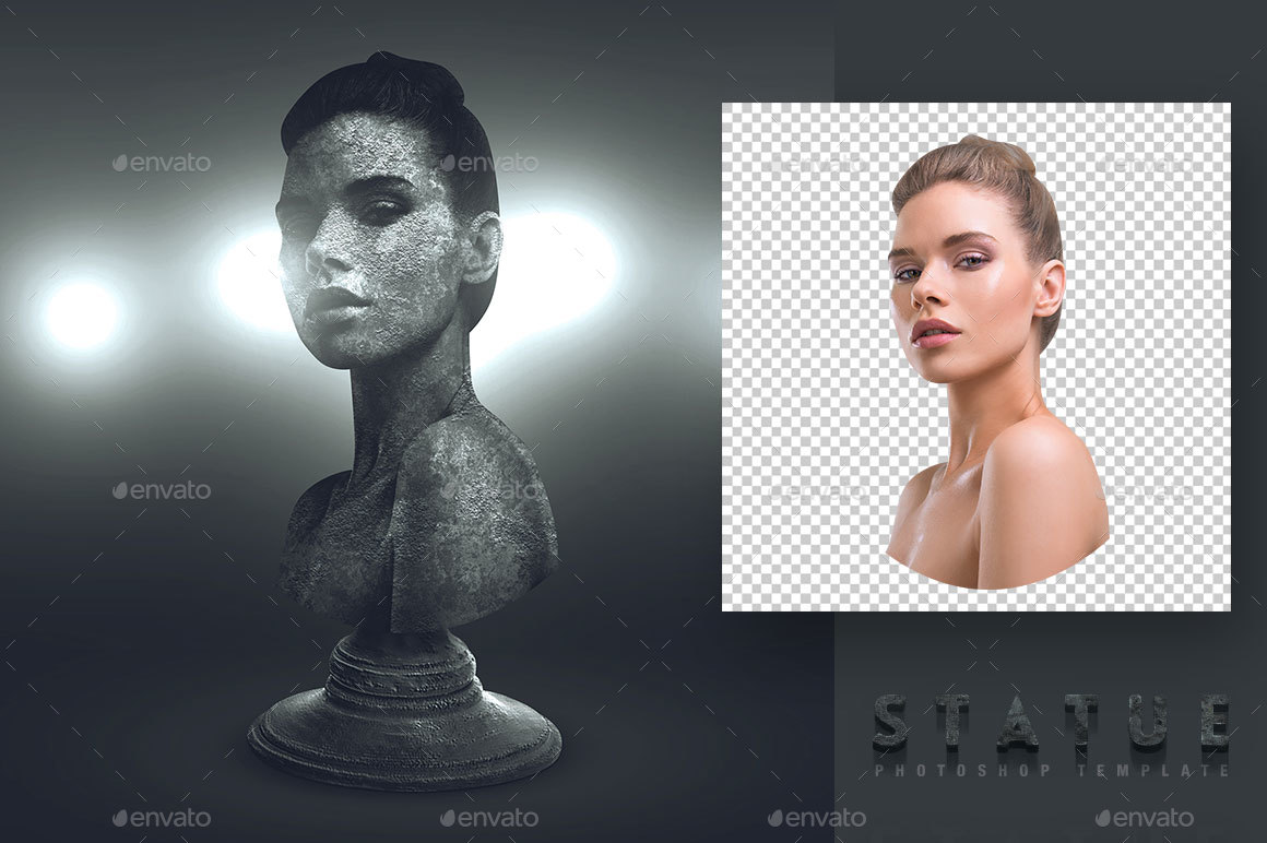 Statue Photoshop Template, Graphics | GraphicRiver