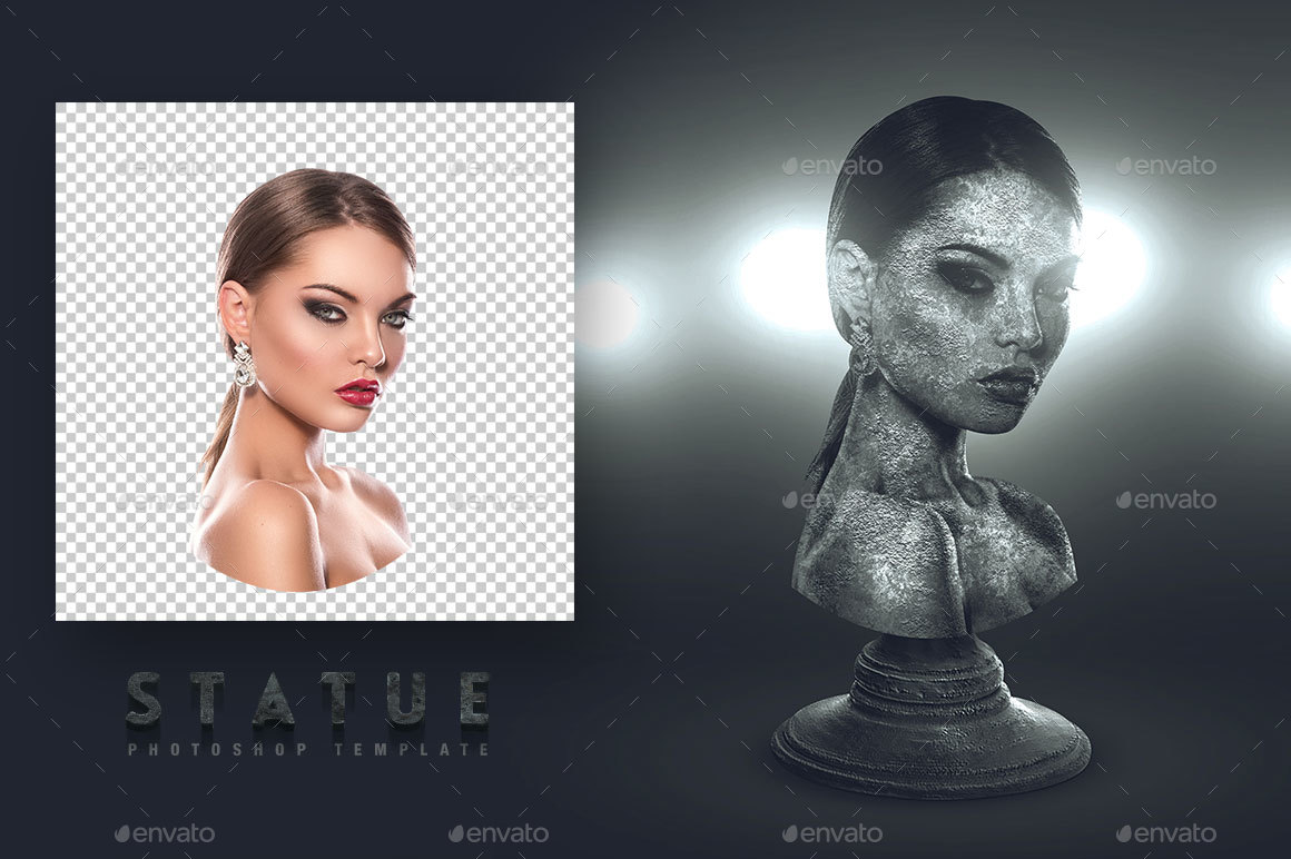 Statue Photoshop Template, Graphics | GraphicRiver
