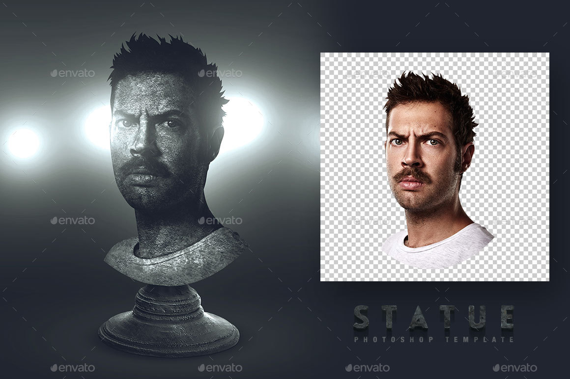 Statue Photoshop Template, Graphics | GraphicRiver