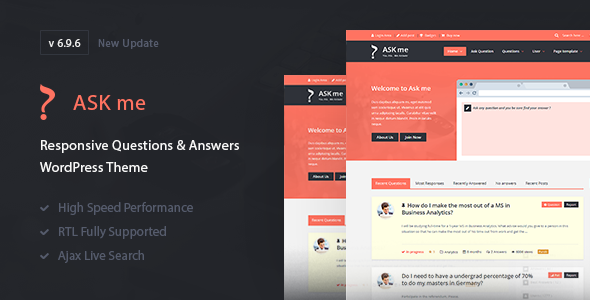 Ask Me - Responsive Questions & Answers WordPress by 2codeThemes ...