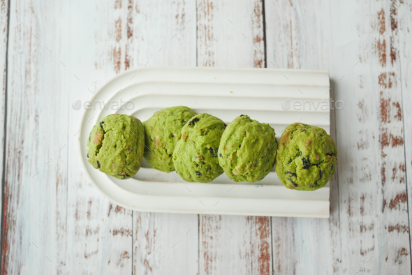 green color sweets, confectionary and pastry products Stock Photo by ...