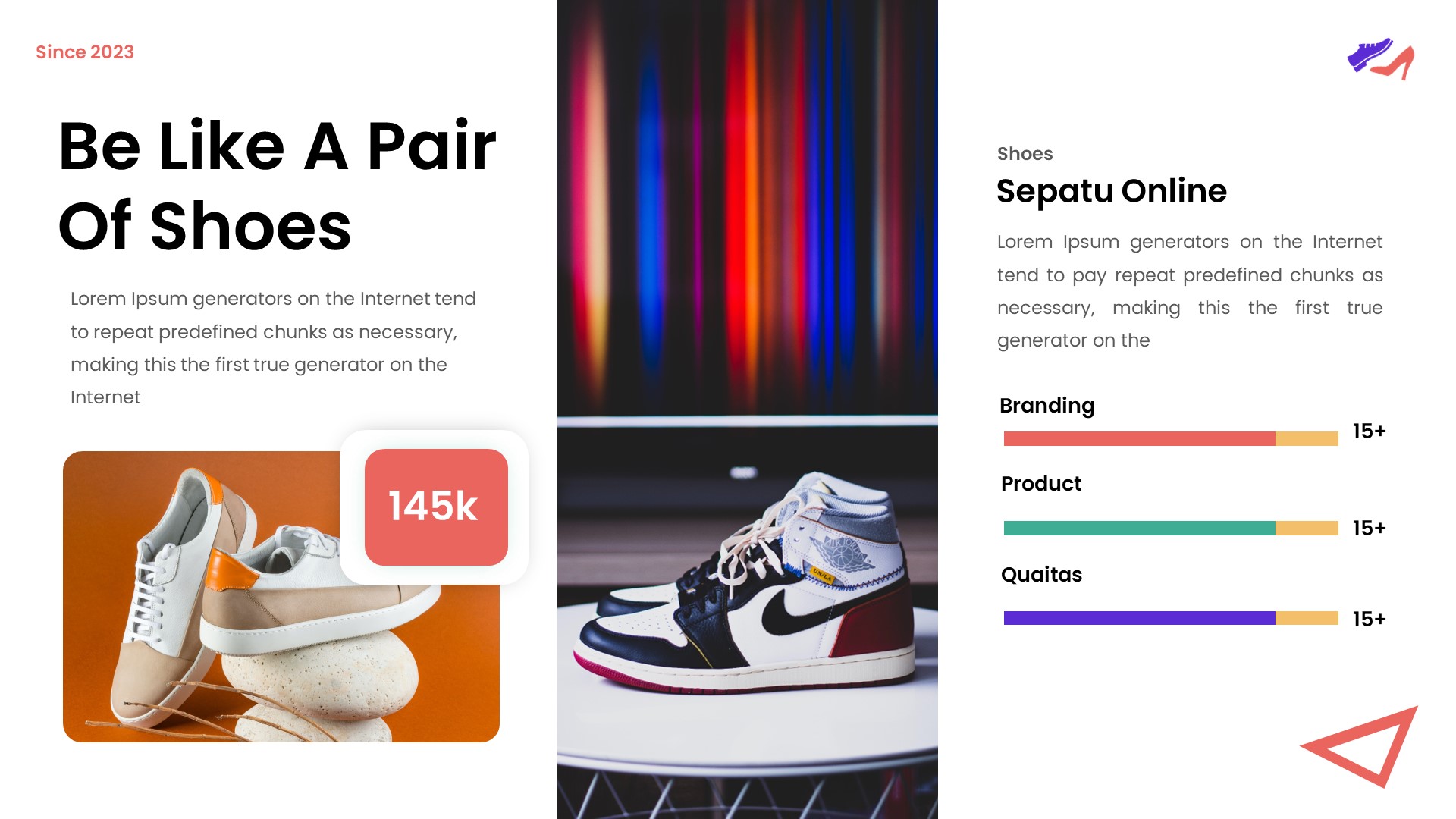 Sepatu - Shoes And Sneakers Powerpoint Template, Presentation Templates