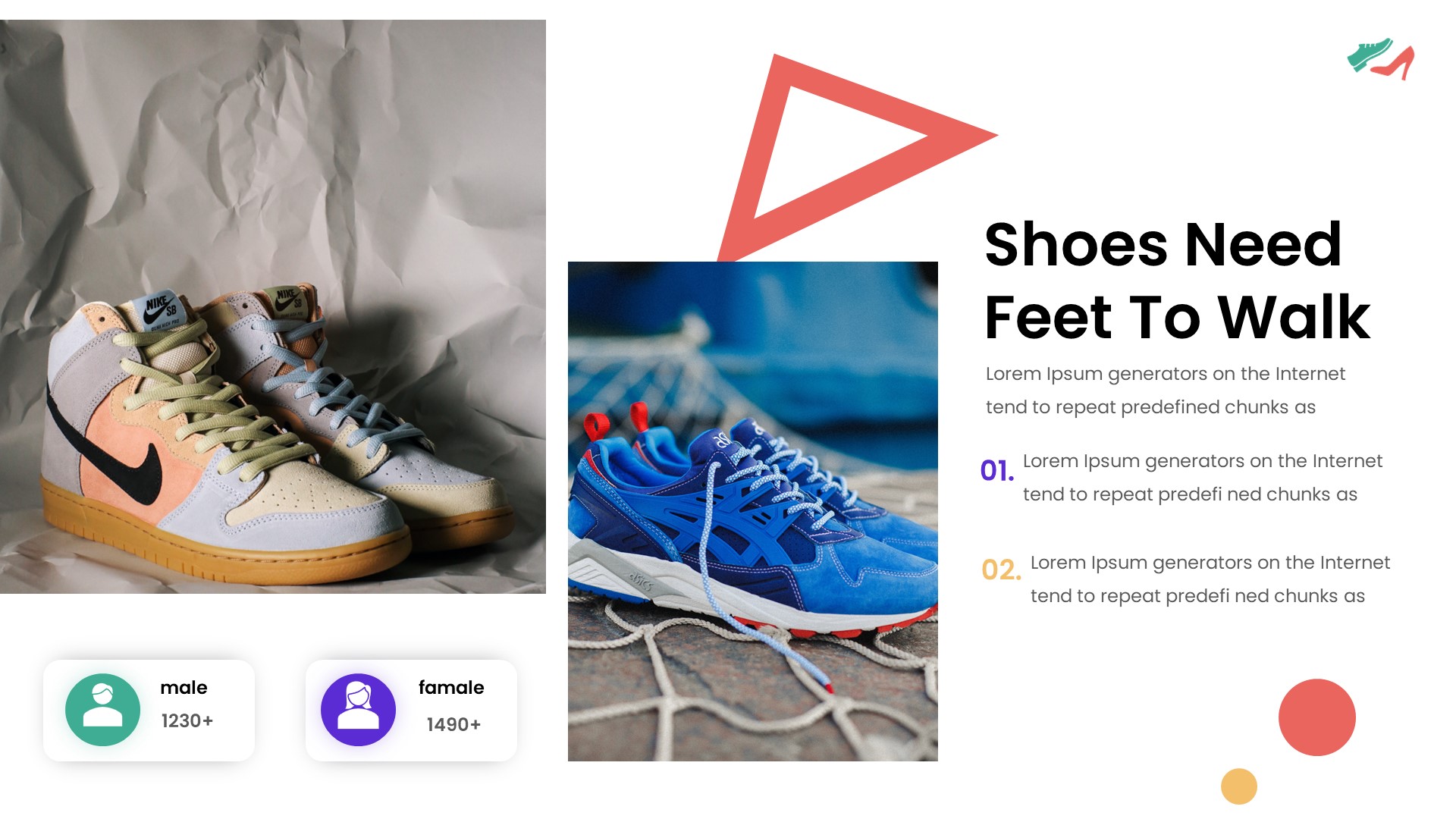 Sepatu - Shoes And Sneakers Powerpoint Template, Presentation Templates