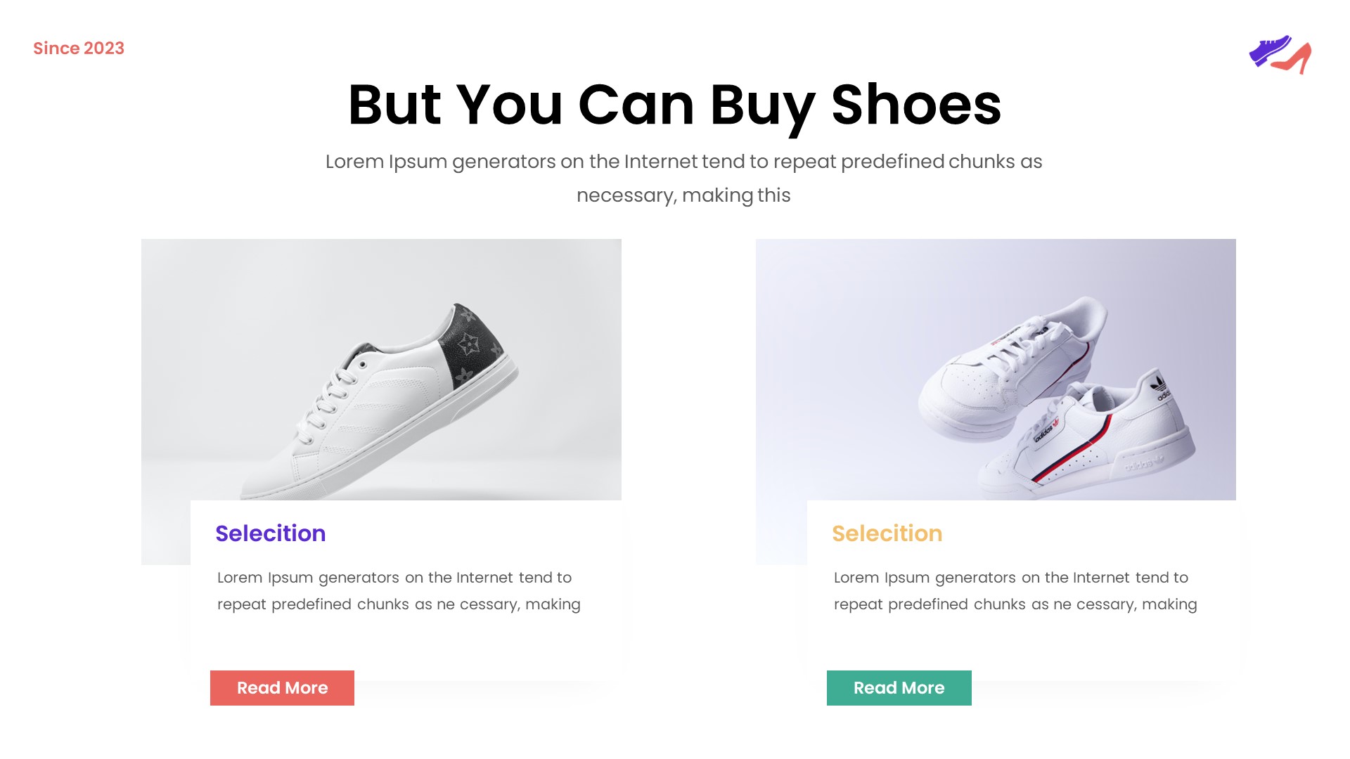 Sepatu - Shoes And Sneakers Powerpoint Template, Presentation Templates