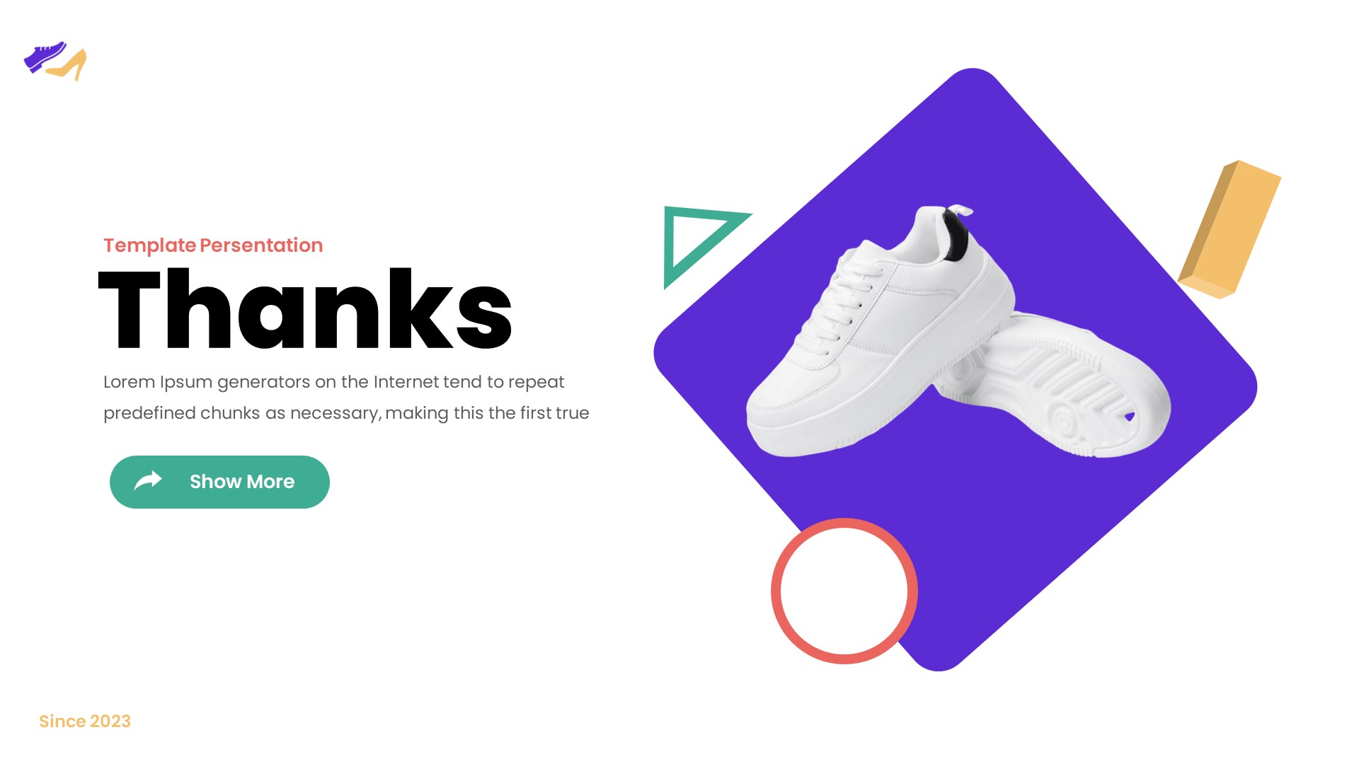 Sepatu - Shoes And Sneakers Powerpoint Template, Presentation Templates