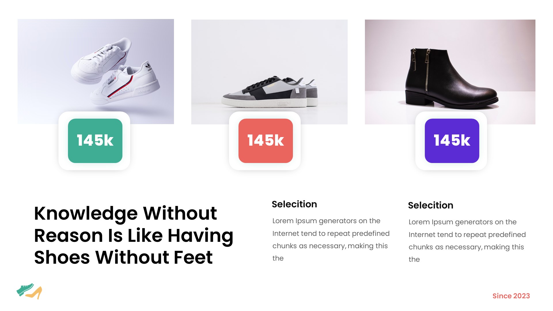 Sepatu - Shoes And Sneakers Powerpoint Template, Presentation Templates