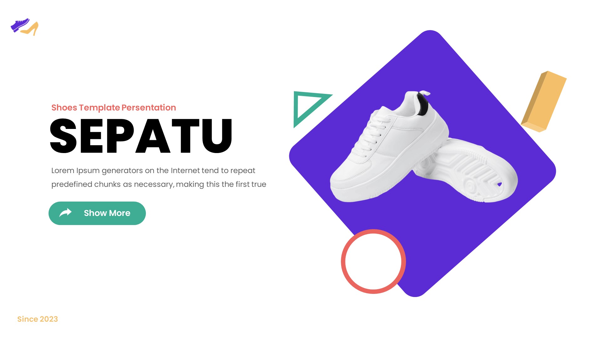 Sepatu - Shoes And Sneakers Google Slides Template, Presentation Templates