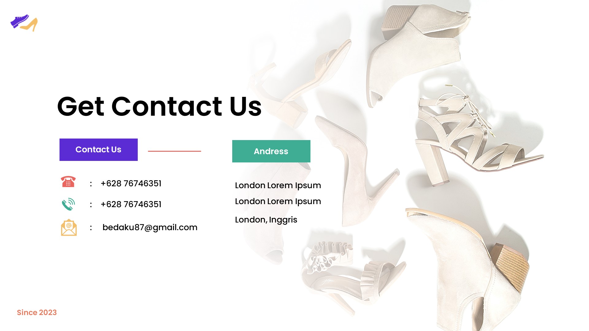 Sepatu - Shoes And Sneakers Google Slides Template, Presentation Templates