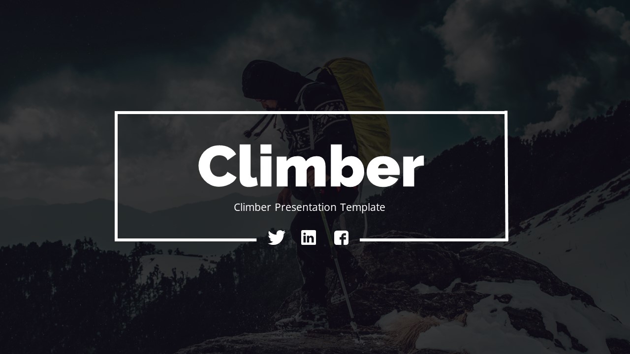 Climber - Adventure and Hiking Mountain Powerpoint Template ...