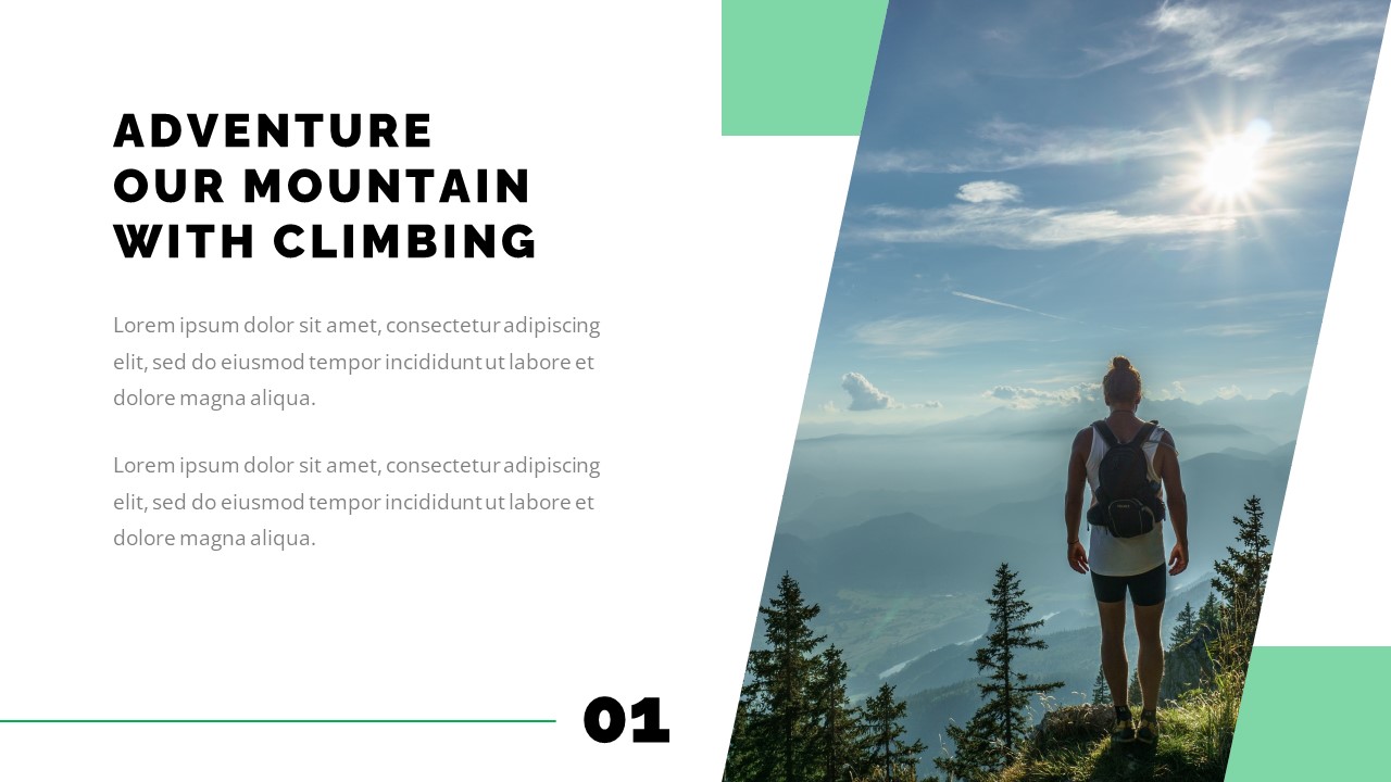 Climber - Adventure and Hiking Mountain Powerpoint Template ...