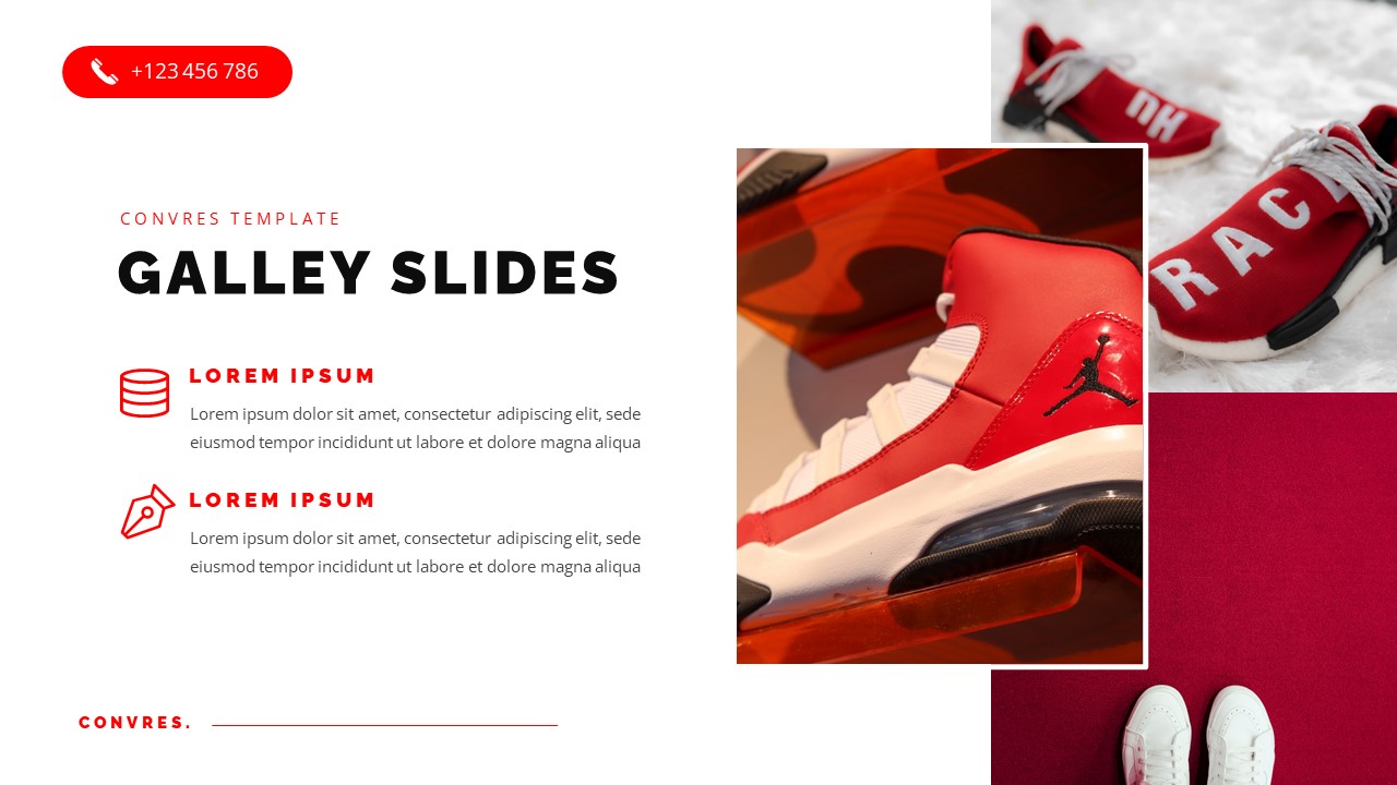 Convres - Shoes And Sneakers Powerpoint Template, Presentation Templates