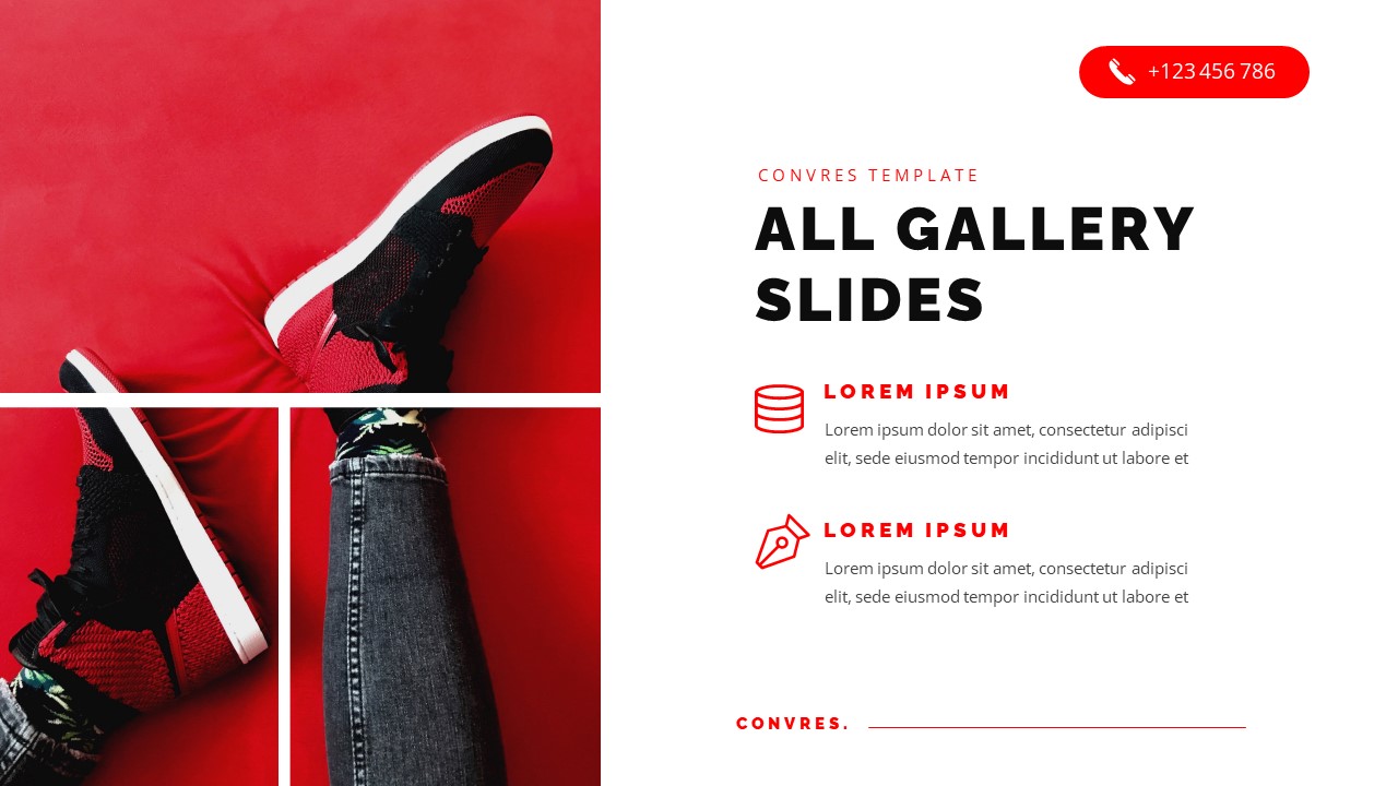Convres - Shoes And Sneakers Powerpoint Template, Presentation Templates