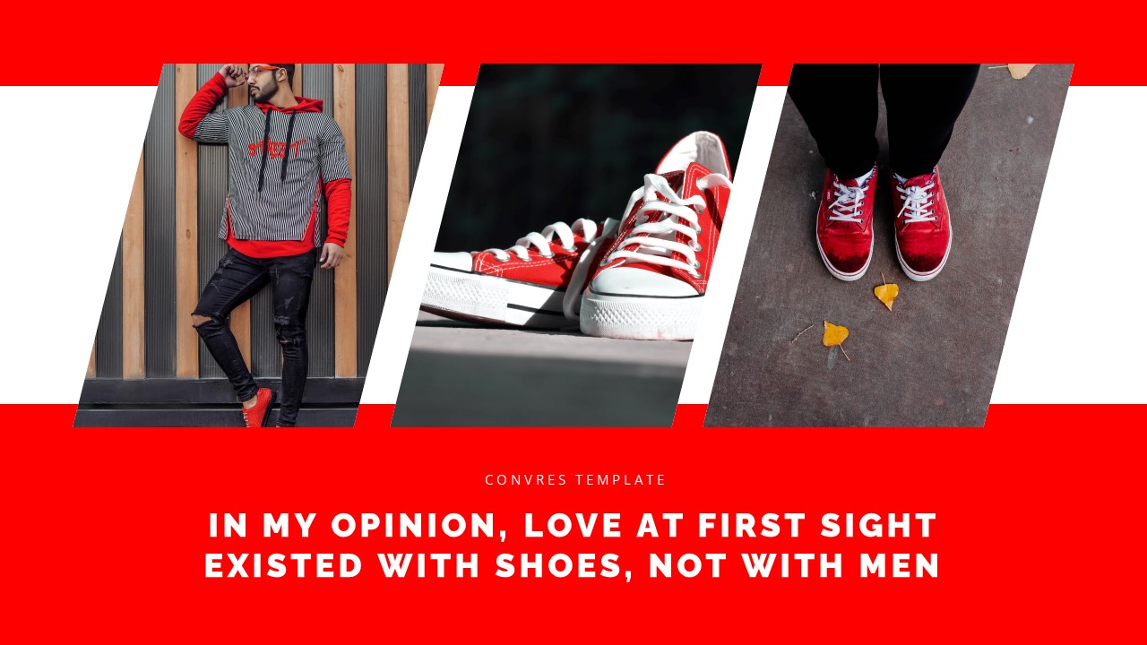 Convres - Shoes And Sneakers Powerpoint Template, Presentation Templates