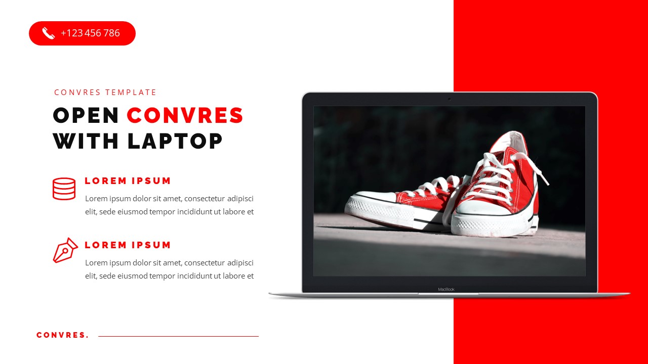 Convres - Shoes And Sneakers Powerpoint Template, Presentation Templates