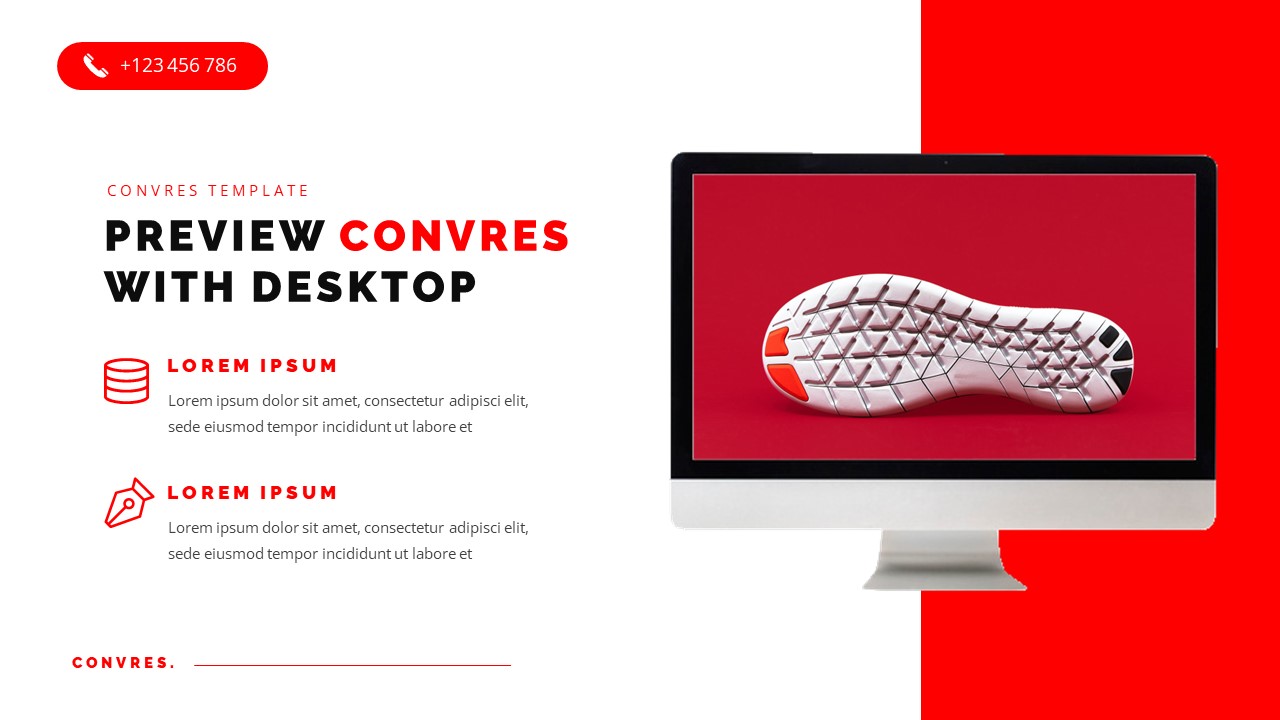 Convres - Shoes And Sneakers Powerpoint Template, Presentation Templates