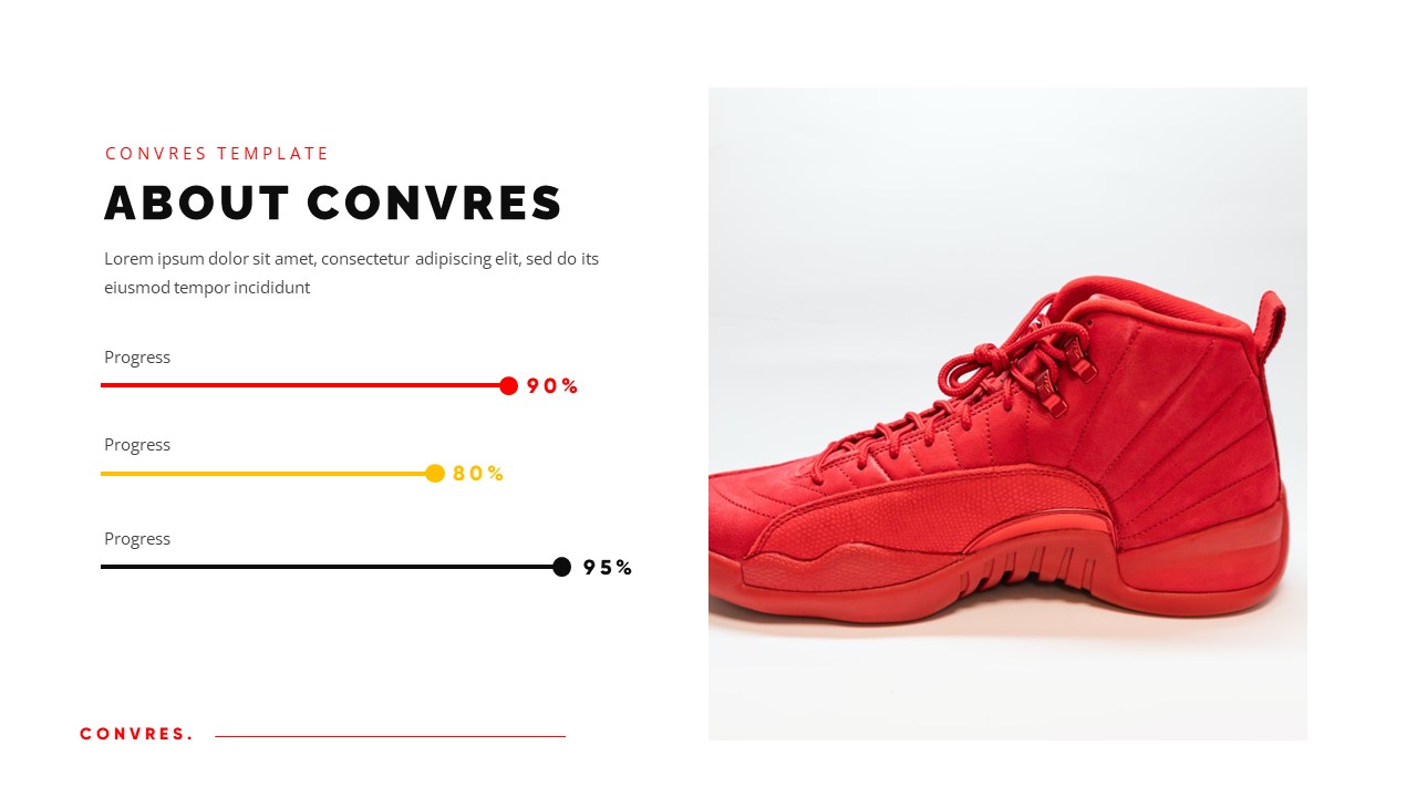 Convres - Shoes And Sneakers Powerpoint Template, Presentation Templates