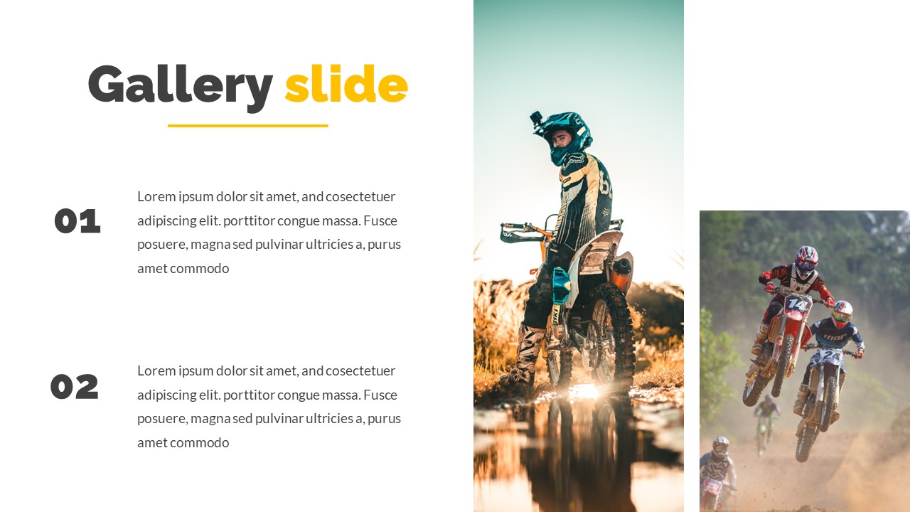 Destromoto - Motocross Powerpoint Template, Presentation Templates