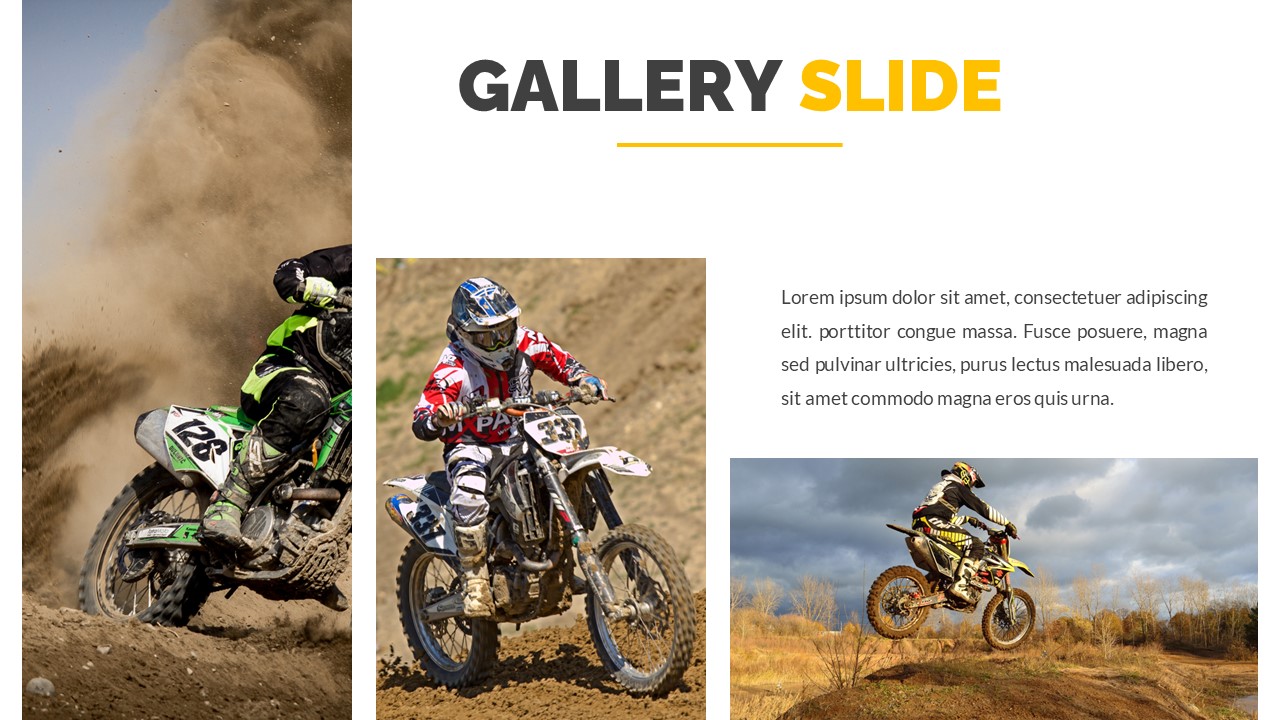 Destromoto - Motocross Powerpoint Template, Presentation Templates