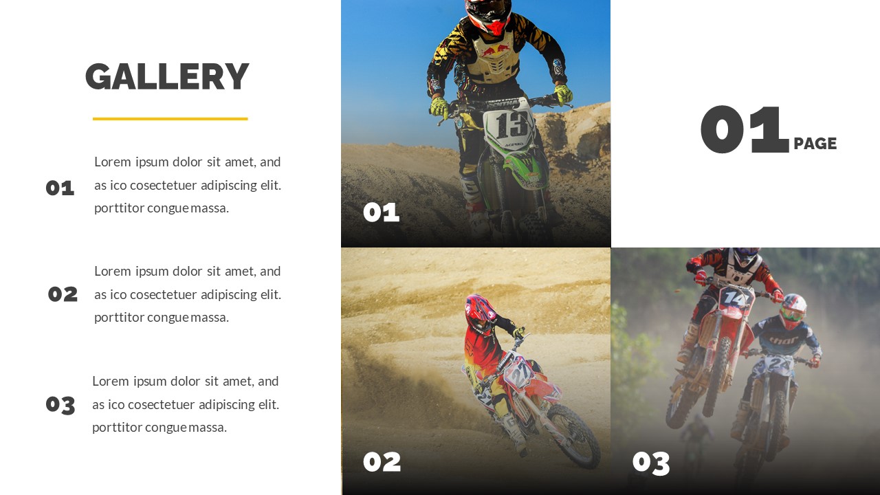 Destromoto - Motocross Powerpoint Template, Presentation Templates