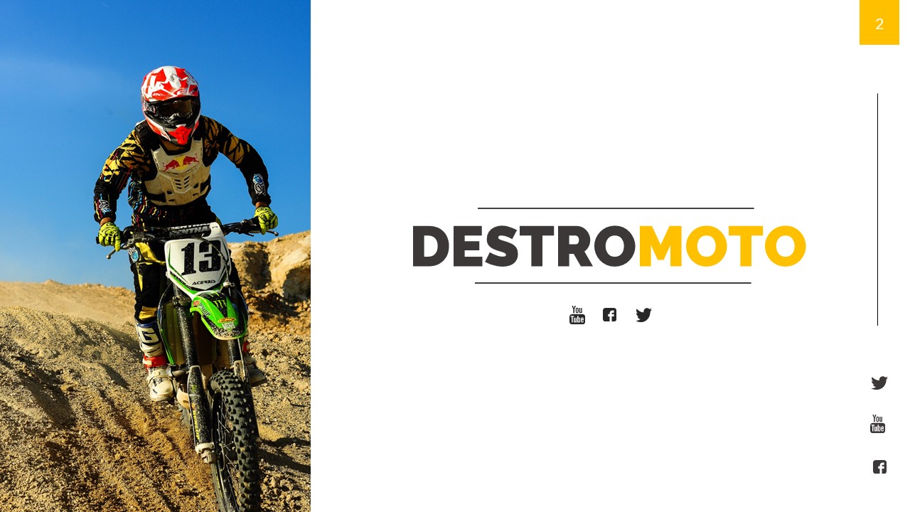 Destromoto - Motocross Powerpoint Template, Presentation Templates