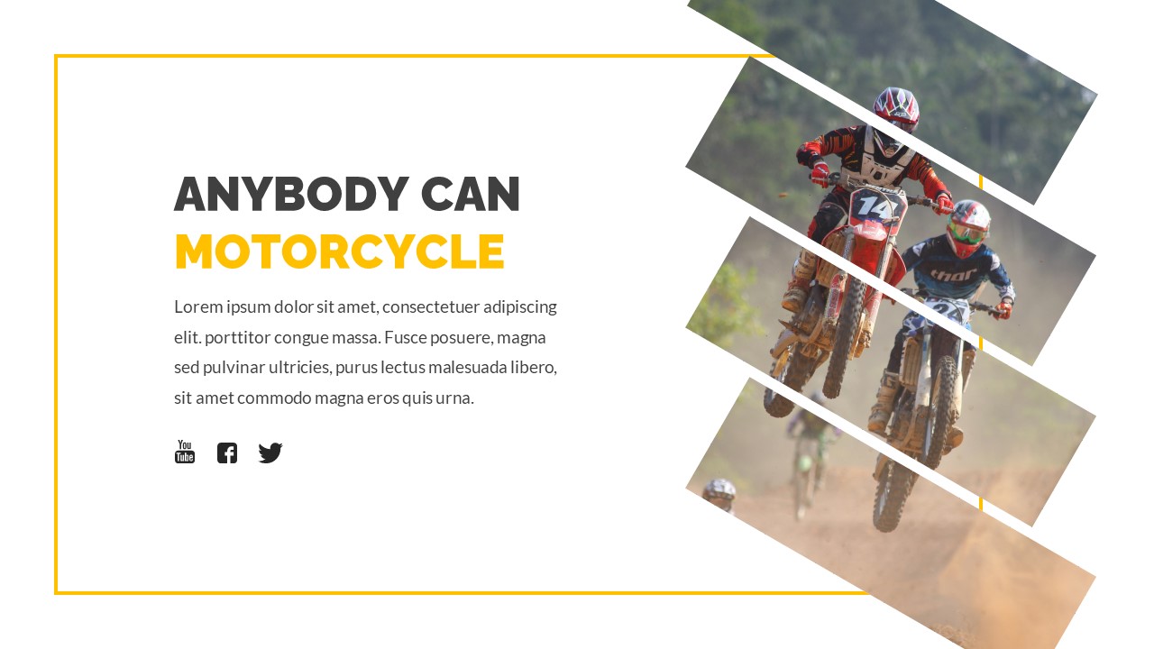 Destromoto - Motocross Powerpoint Template, Presentation Templates