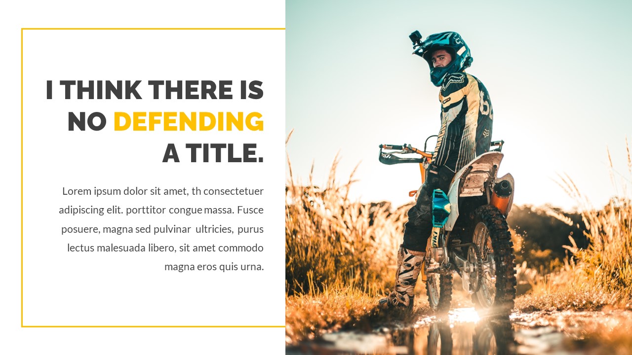 Destromoto - Motocross Powerpoint Template, Presentation Templates