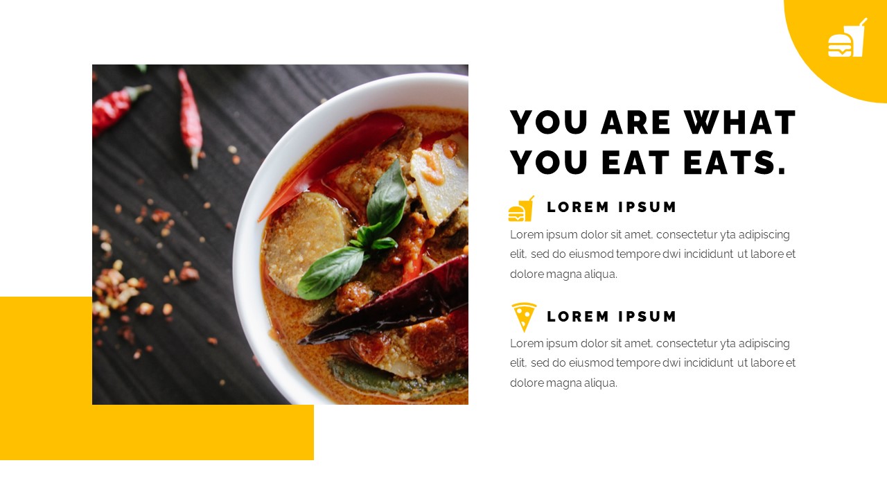 Foddy Food - Meat Restaurant Powerpoint Template, Presentation Templates
