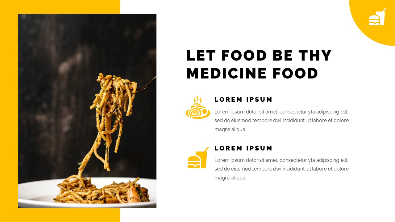 Foddy Food - Meat Restaurant Powerpoint Template, Presentation Templates