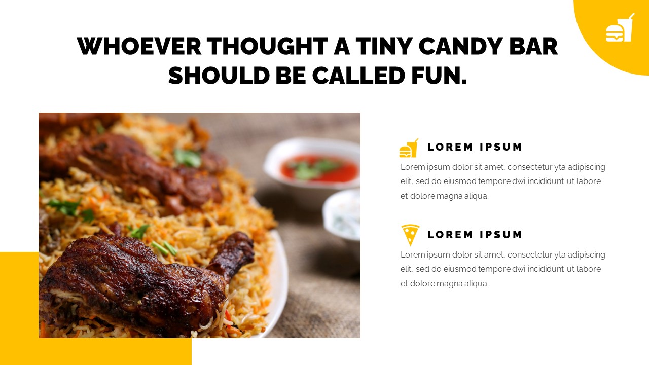 Foddy Food - Meat Restaurant Powerpoint Template, Presentation Templates