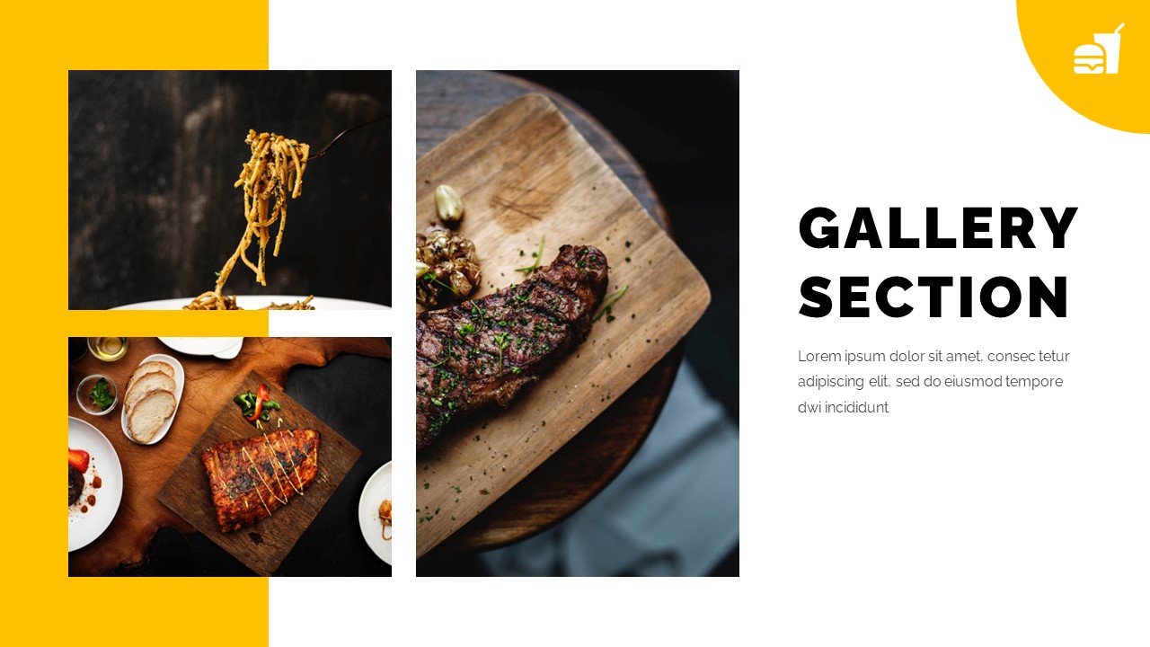 Foddy Food - Meat Restaurant Powerpoint Template, Presentation Templates