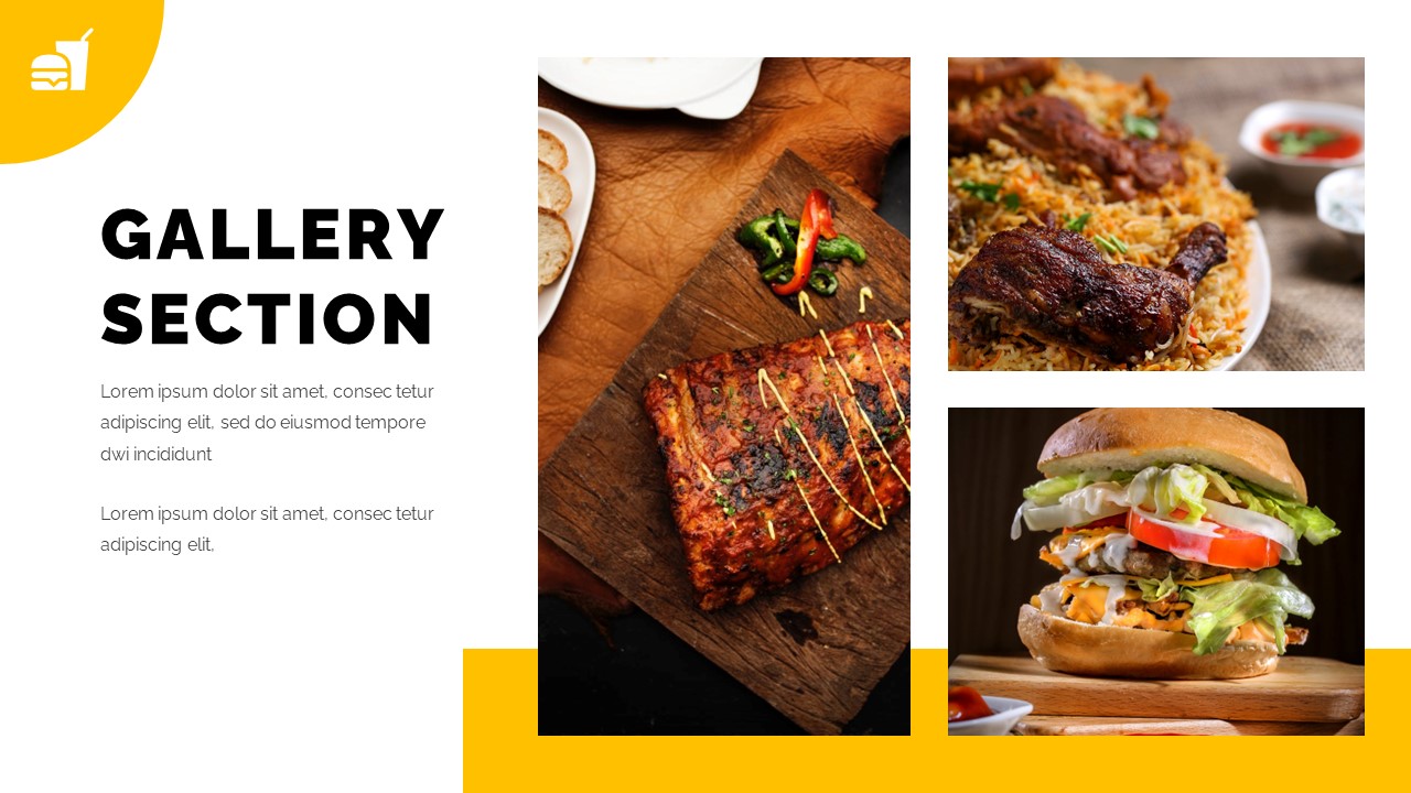 Foddy Food - Meat Restaurant Powerpoint Template, Presentation Templates