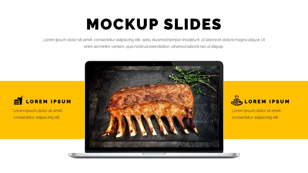 Foddy Food - Meat Restaurant Powerpoint Template, Presentation Templates