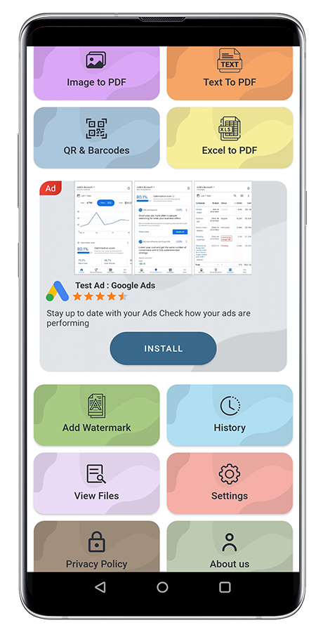 PDF Tools - Android PDF Maker App (Convert Images, Text, Excel, QR to PDF) by AndroMOB