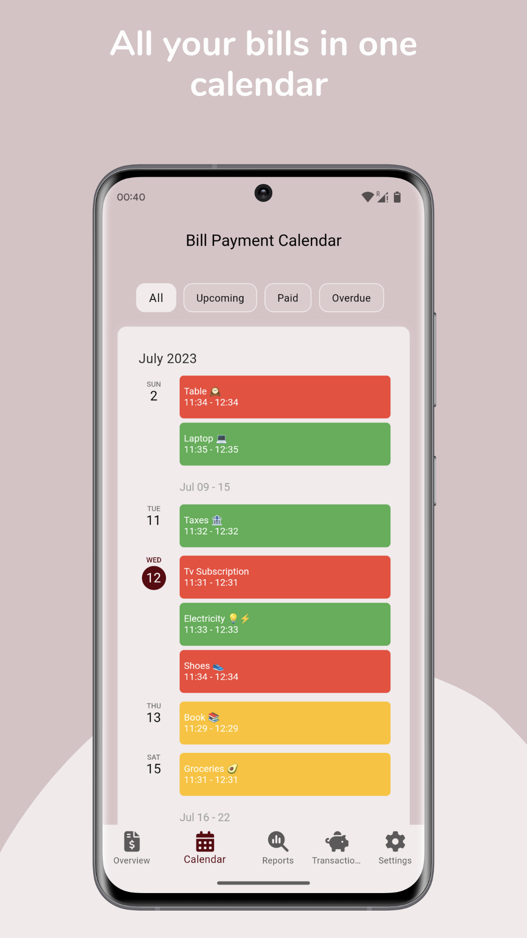 BILLIFFY - TIMELY REMINDERS FOR CONVENIENT BILL PAYMENTS - FLUTTER APP ...