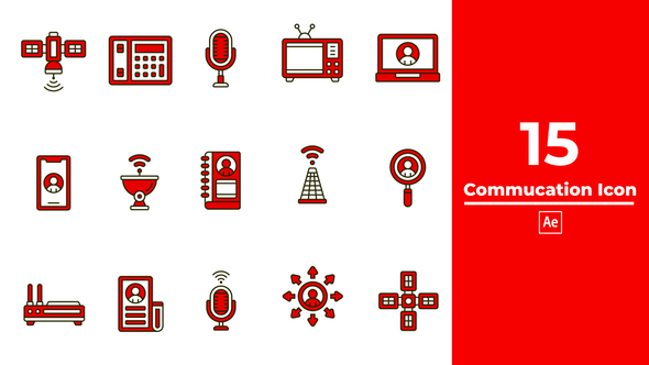 Communication Icon After Effect, After Effects Project Files | VideoHive
