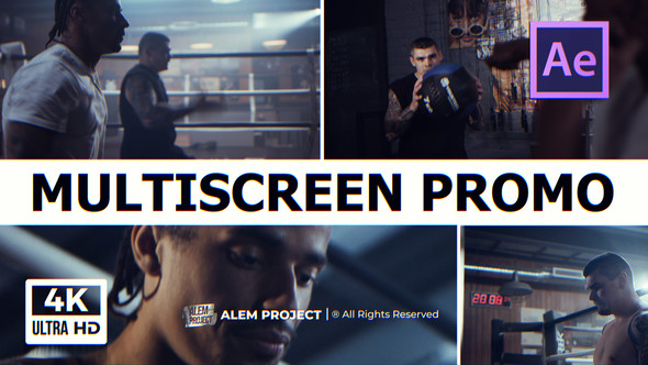 Multiscreen Promo - Dynamic Intro - Split Screen Opener, After Effects Project Files