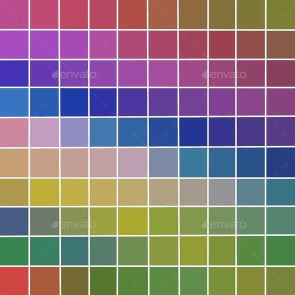 Color palette mosaic grid illustration with dark shades Stock Photo by ...