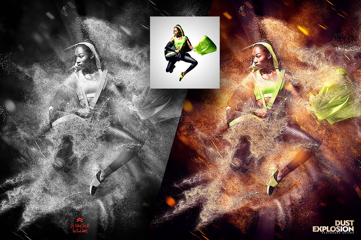 Dust Explosion Photoshop Action, Add-ons | GraphicRiver